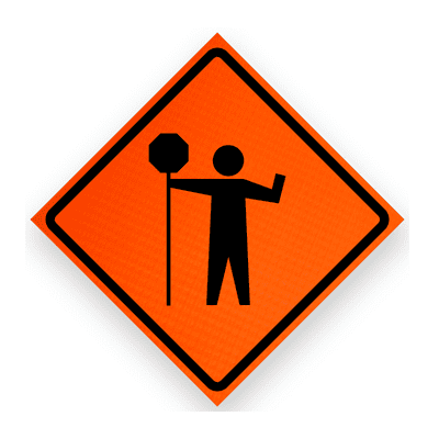 Flagger - Paddle Symbol Sign - Transline Industries