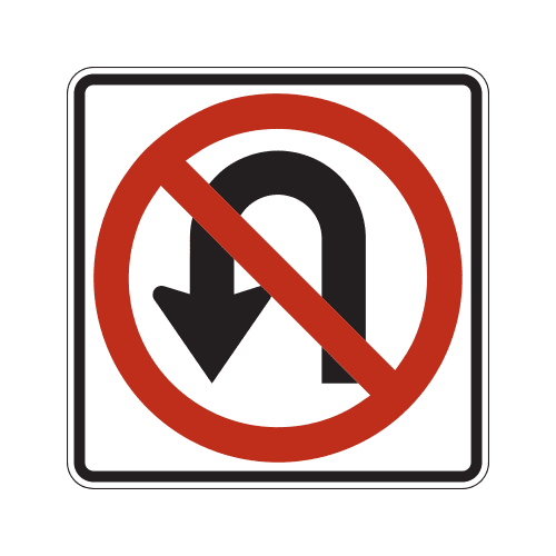 R3-4 No U-Turns Sign - Transline Industries