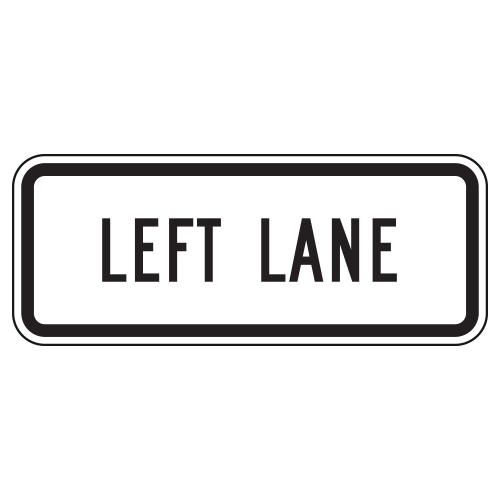 R3-5bP Left Lane Sign - Transline Industries