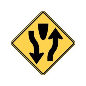 W6-1 Divided Highway Sign - Transline Industries